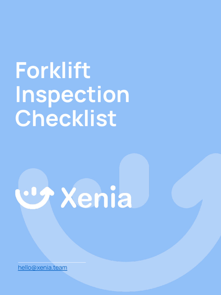 XENIA - Forklift Inspection Checklist | PDF
