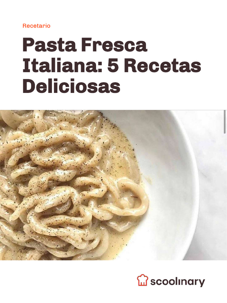 Pasta Fresca Italiana | PDF