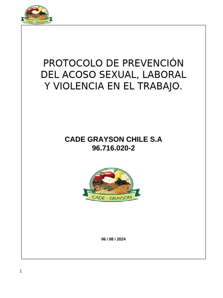 Protocolo Ley Karin CADEGRAYSON | PDF