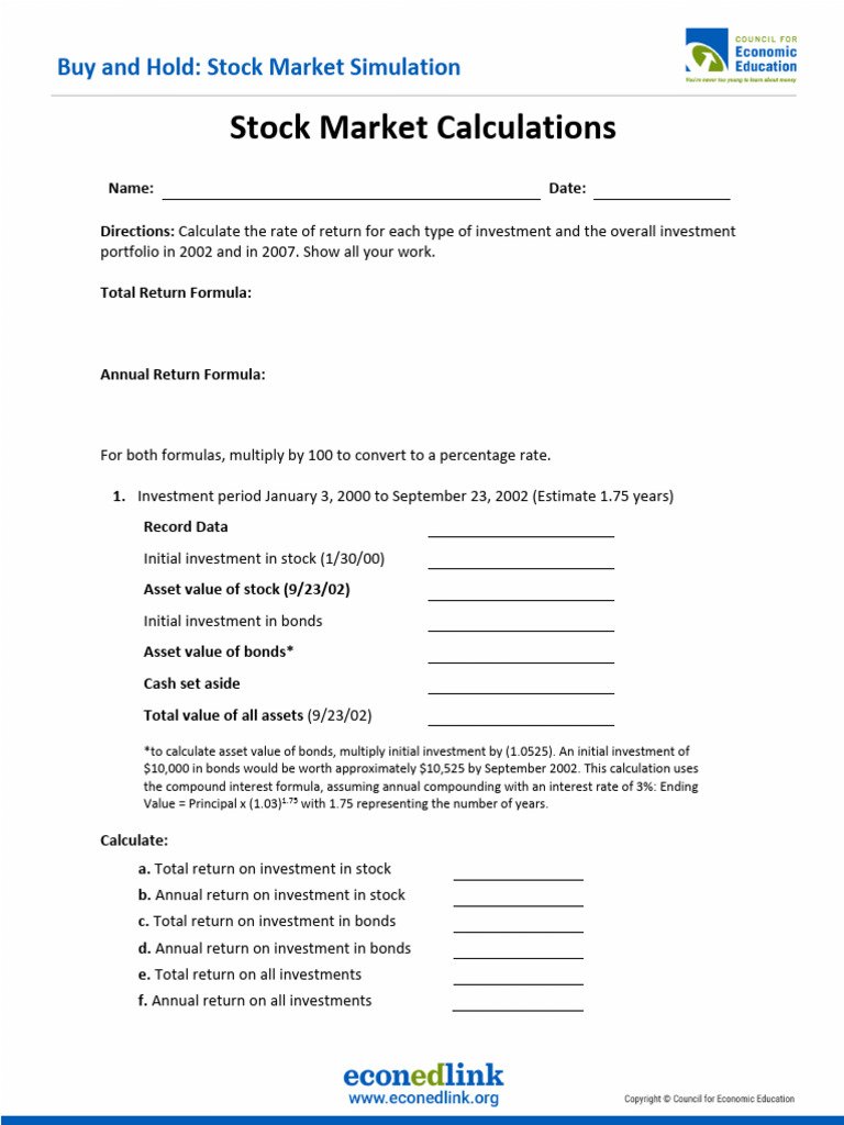 Stock-Market-Calculations | PDF