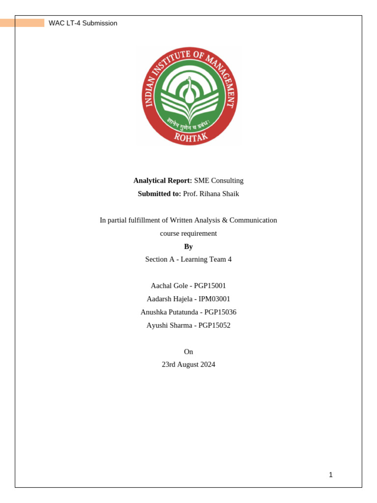 SME Consulting | PDF