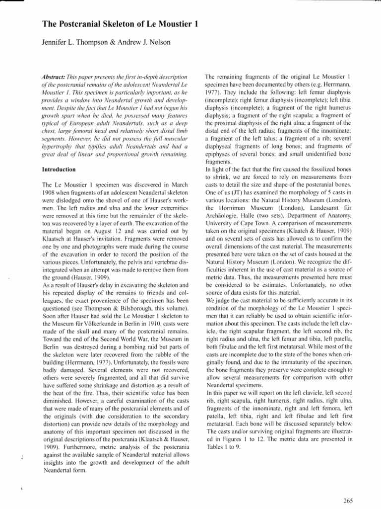 2005 J L Thompson and A J Nelson The Pos | PDF