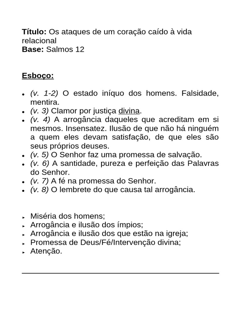 Salmo 12 Meditação Pdf
