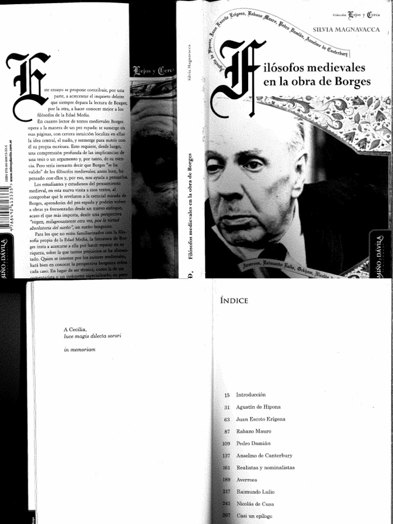 Magnavacca, Silvia - Filósofos Medievales en La Obra de Borges | PDF