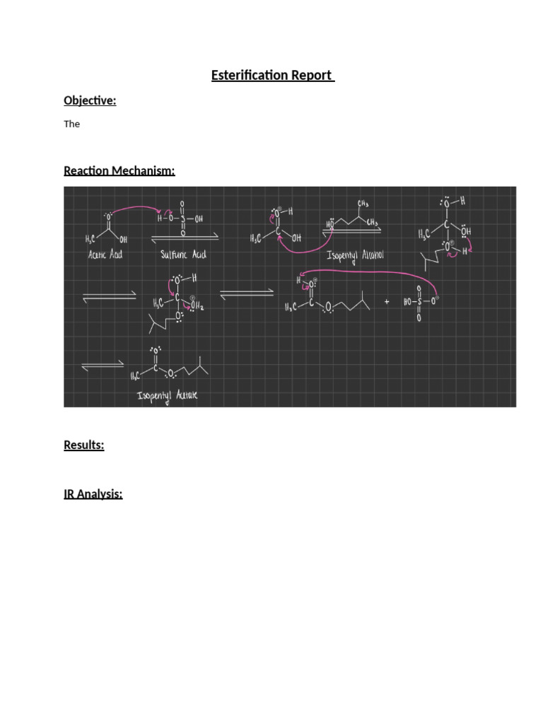 Esterification Lab Report | PDF