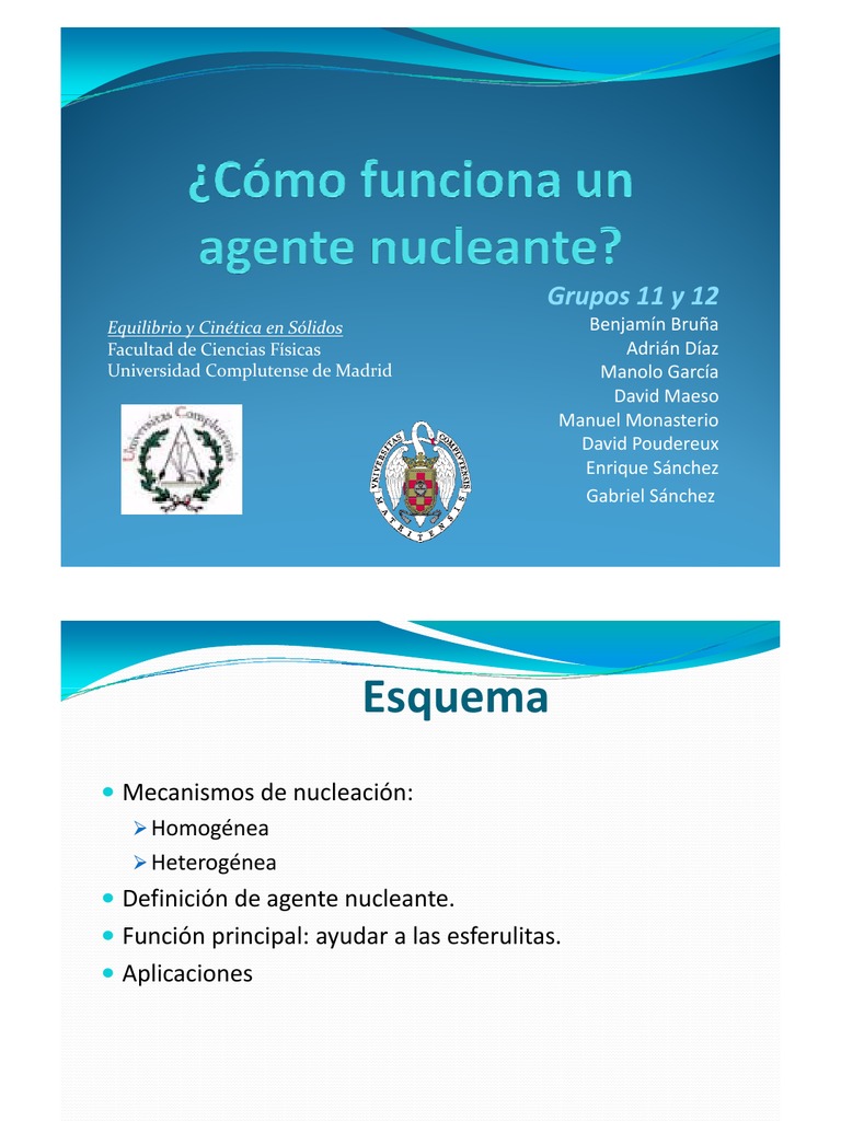 Nucleantes | PDF | Nucleación | Cristalización
