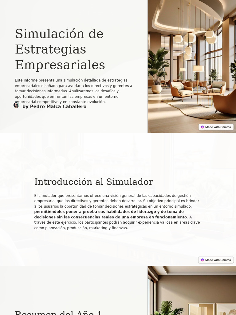 Simulacion de Estrategias Empresariales | PDF