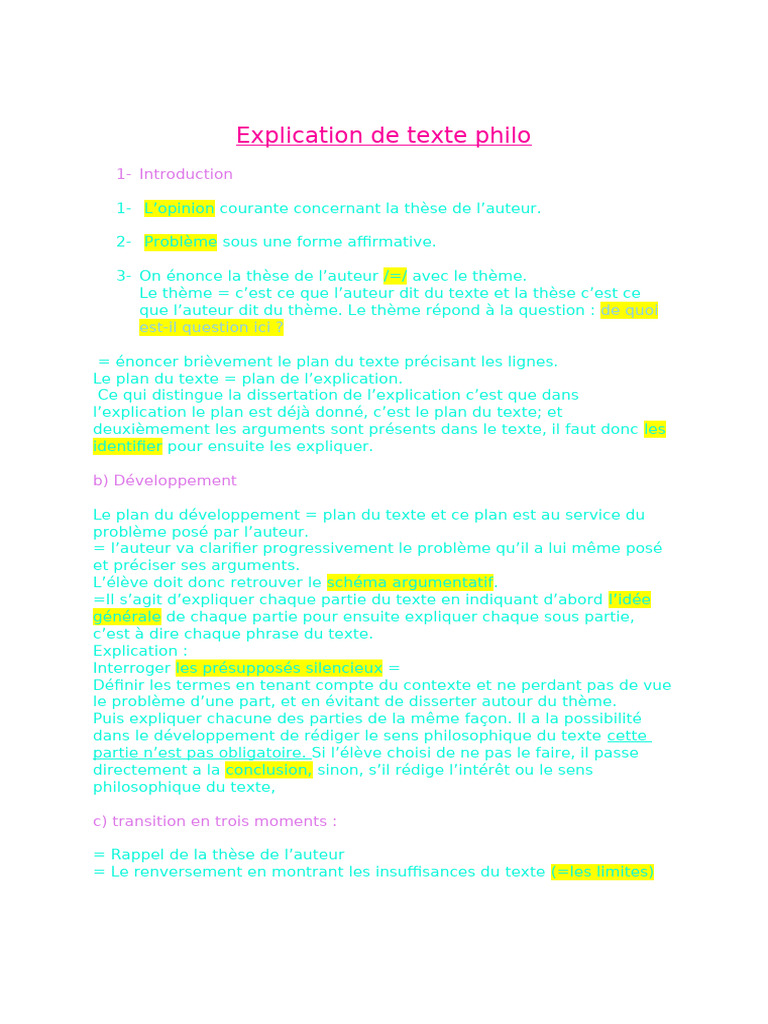 Philo Explication de Texte | PDF