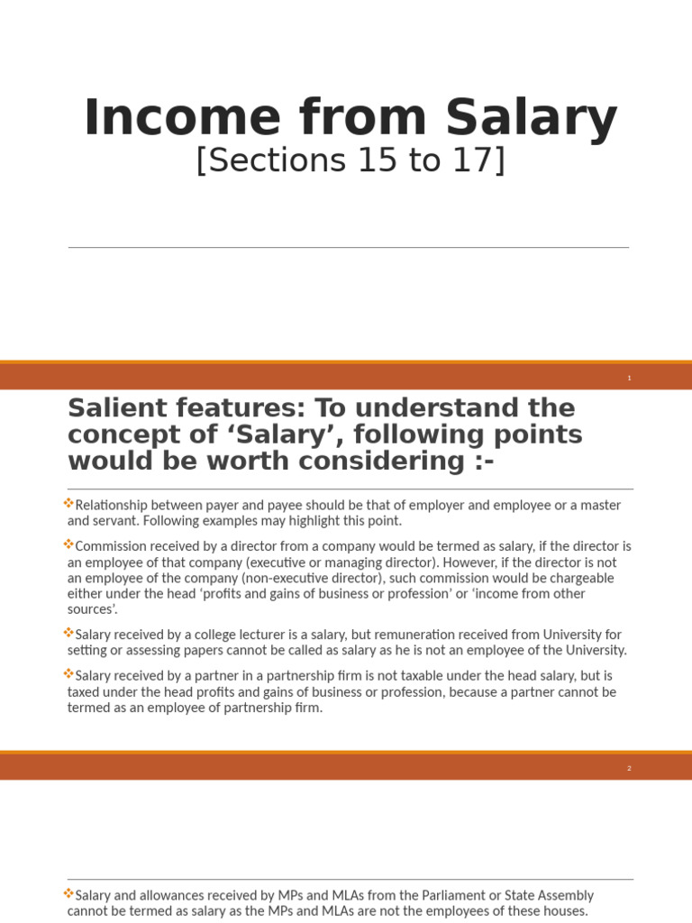 Income From Salary | PDF