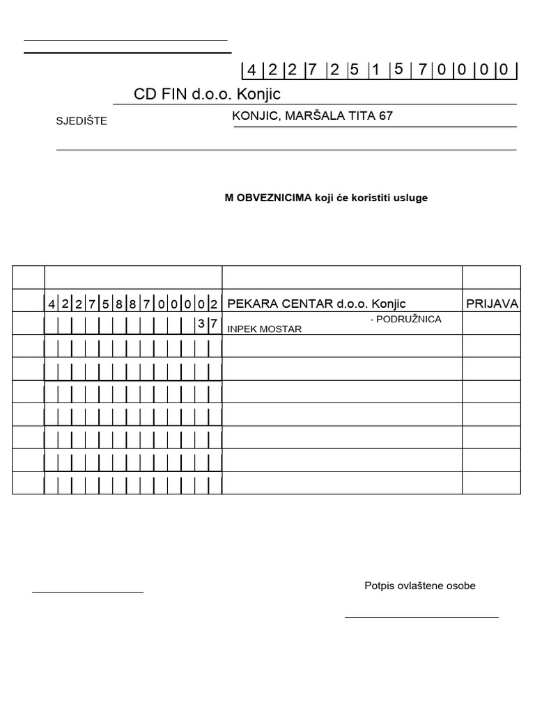 Knjigovodstveni Servis - Osnovni Subjekat Sa Poslovnim Jedinicama | PDF
