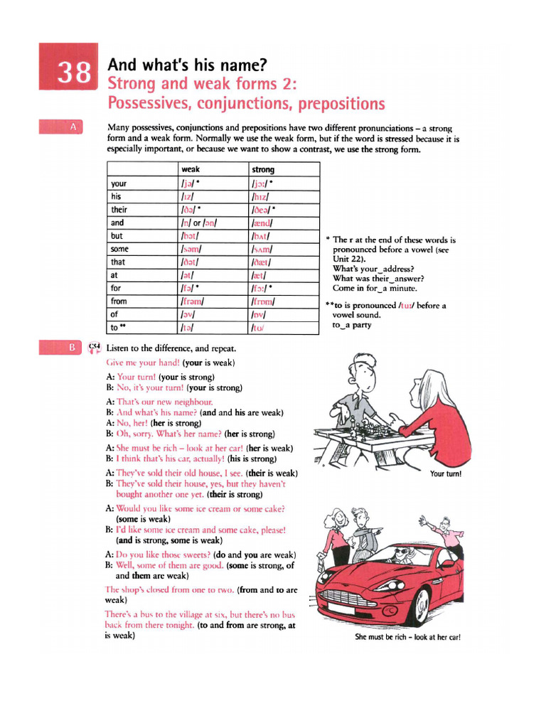 Strong and Weak Forms Practice | PDF