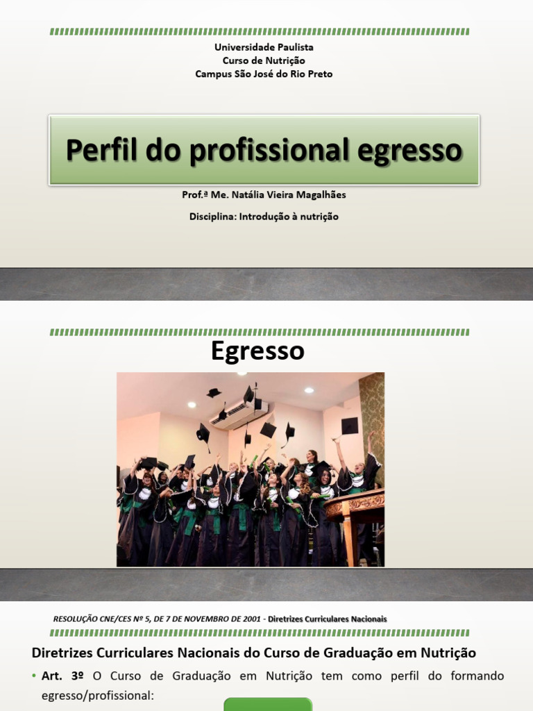 Aula 3 - Perfil Do Profissional Egresso | PDF