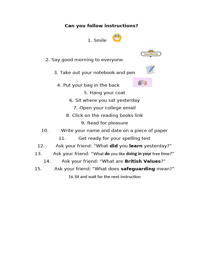 Can You Follow Instructions | PDF | Cakes | Career & Growth