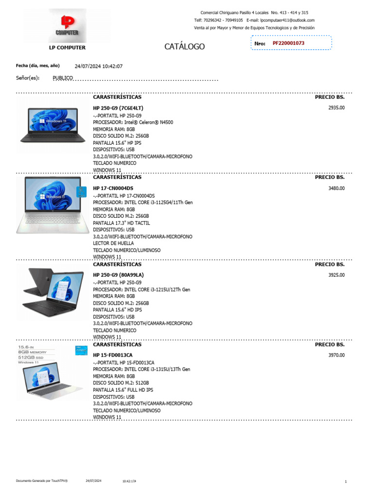 Catalogo LP Computer (Julio) | PDF