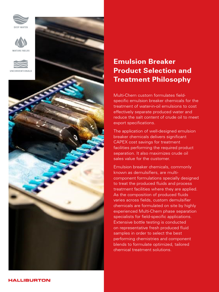 Custom Emulsion Breaker Solutions | PDF | Emulsion | Science & Mathematics