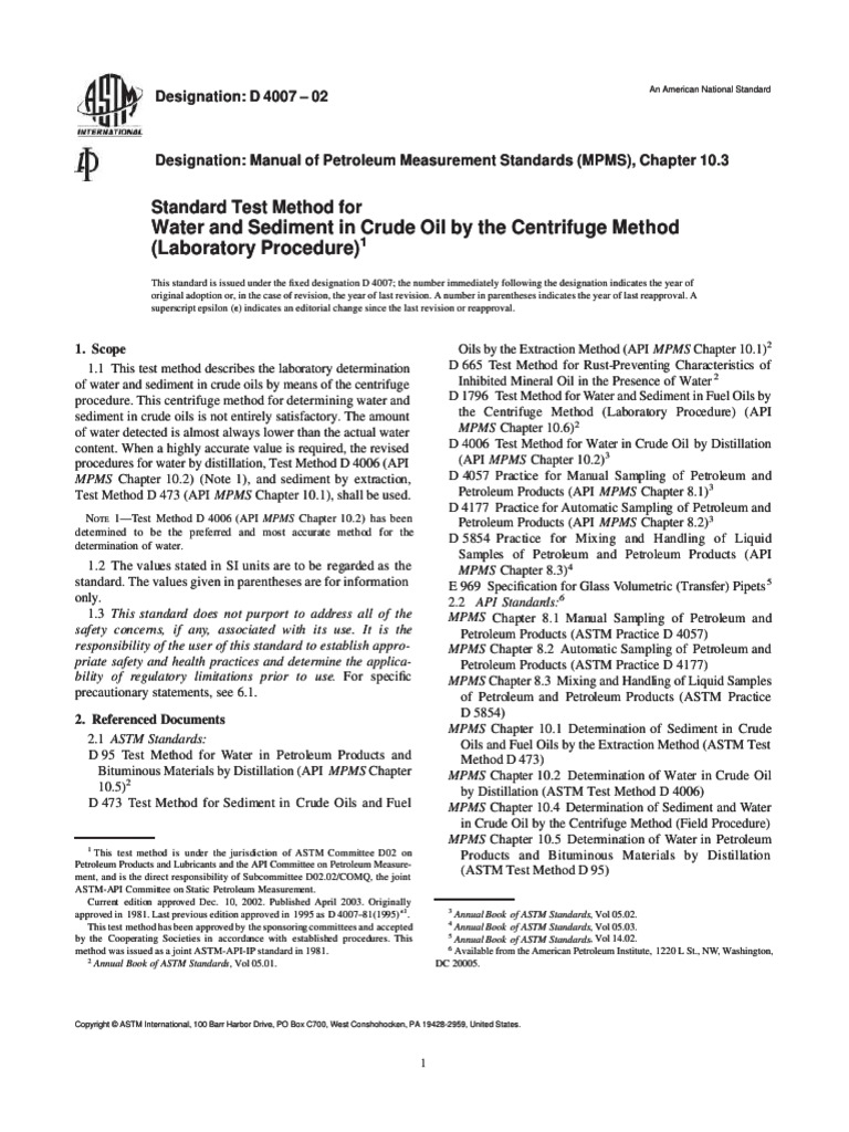 Astm D4007-02 | PDF