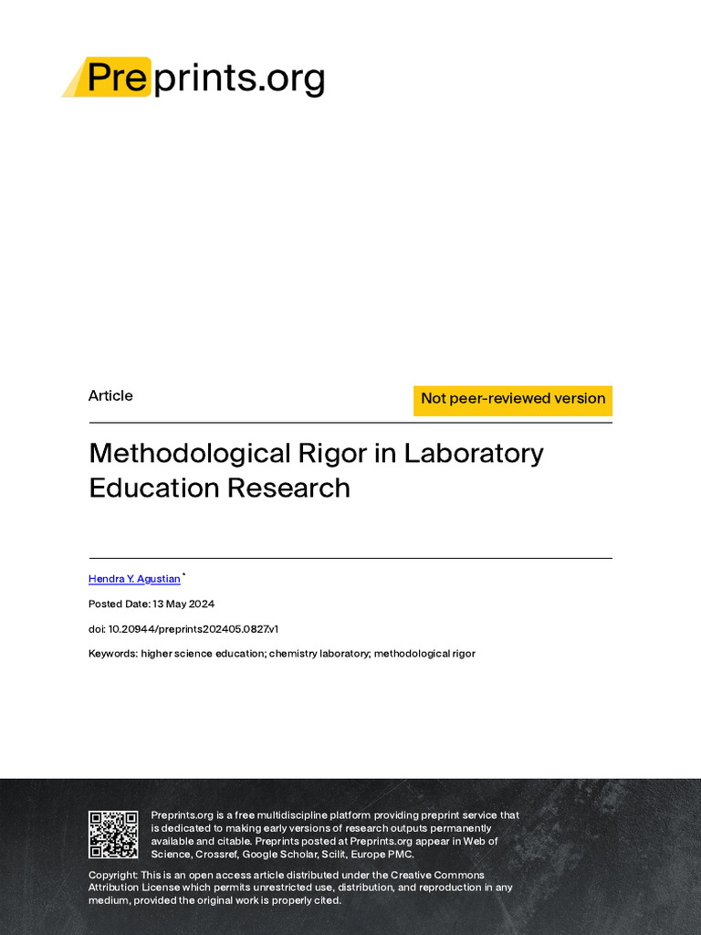 Methodological Rigor in Laboratory Education Resea | PDF
