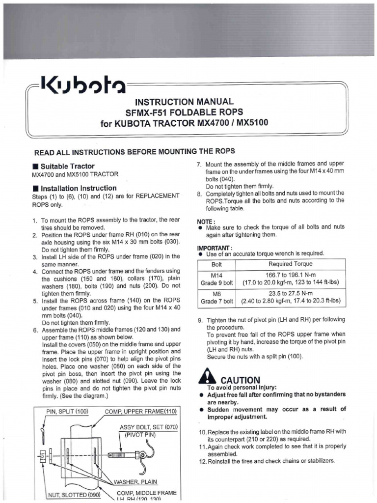 Manual Kubota | PDF