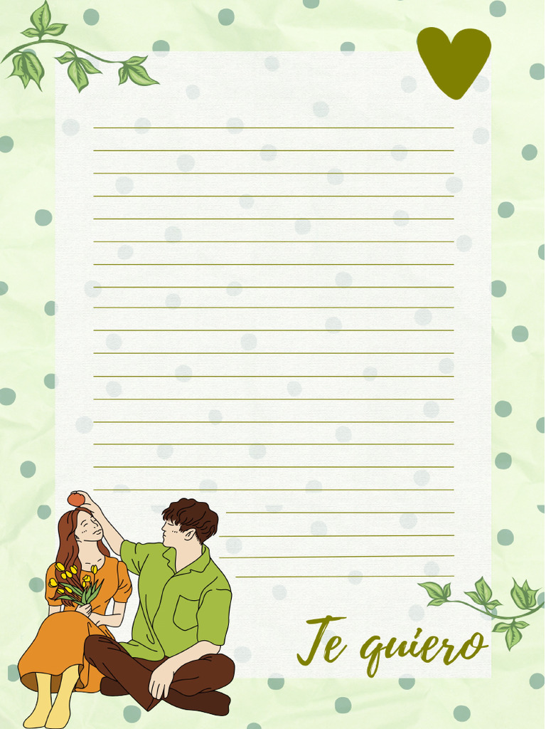 Plantilla Para Carta De Amor 8 Pdf