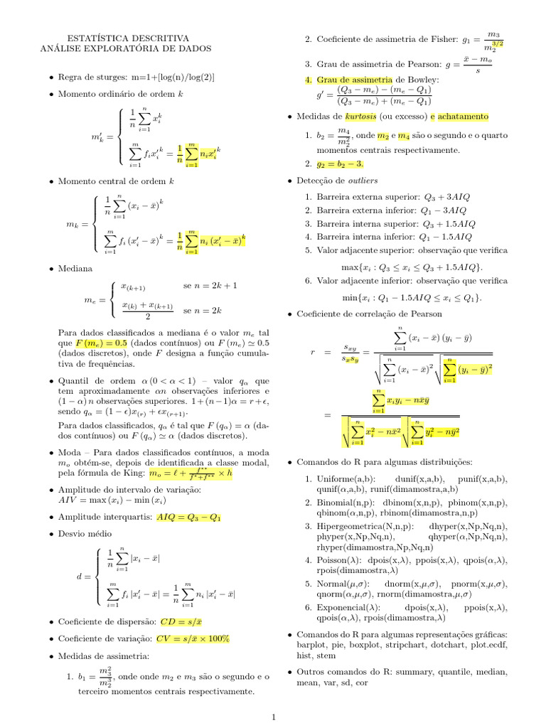 Formulario Est Descritiva | PDF
