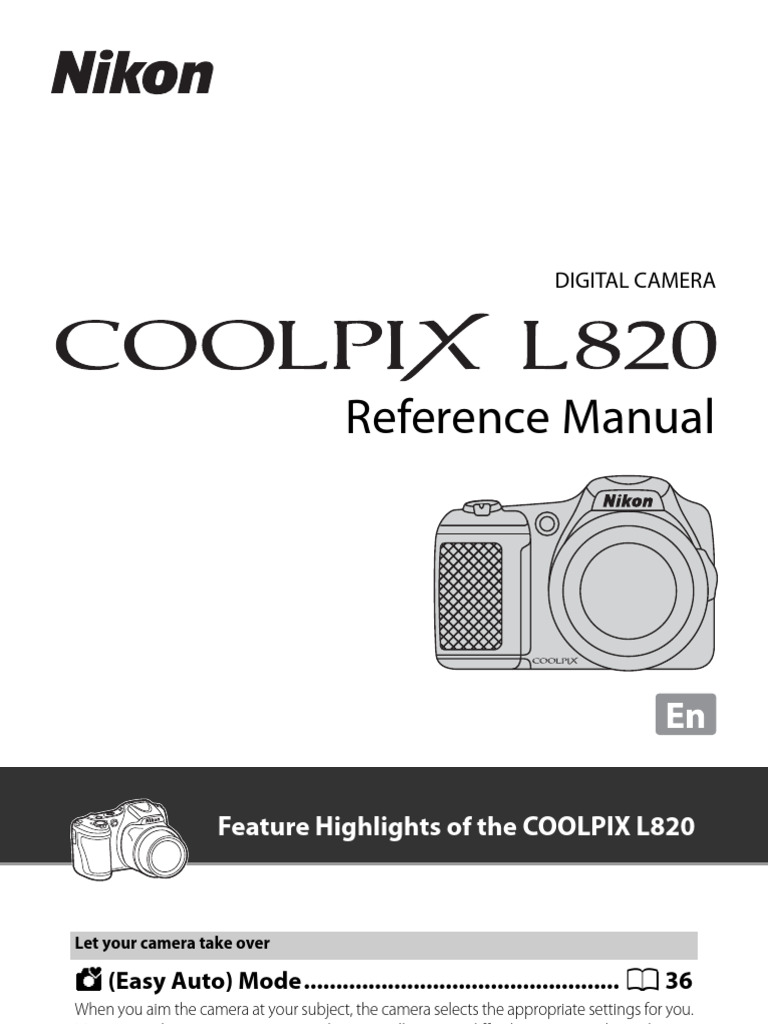 Nikon Coolpix l820 L820RM - EN | PDF