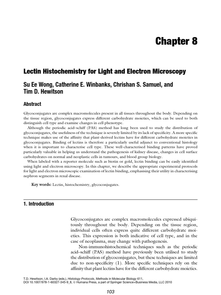 Lectin Histochemistry For Light and Electron Micros | PDF ...