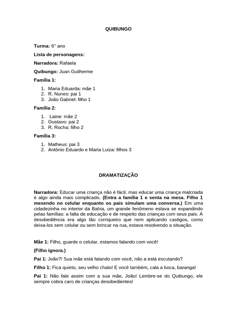 6° Ano - Quibungo | PDF