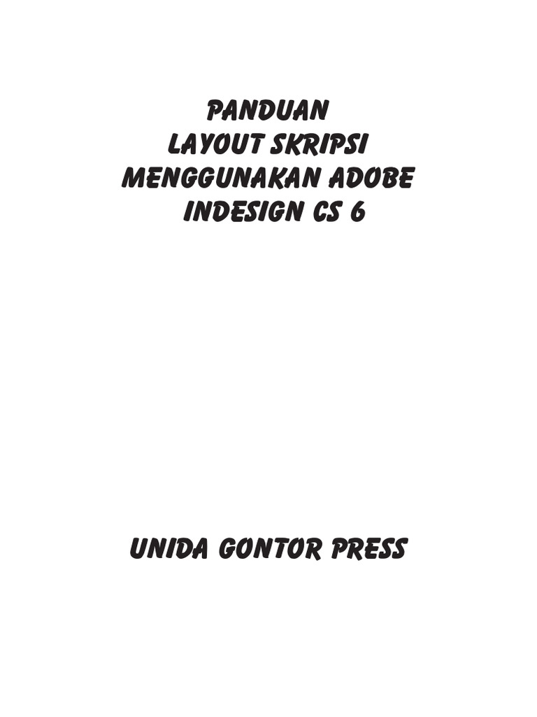 Panduan Pra - layout skripsi | PDF