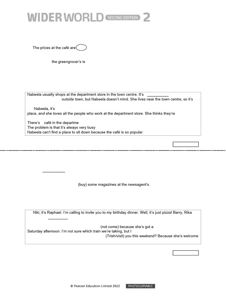 WiderWorld 2ed 2 U7GrammarCheck GroupA | PDF