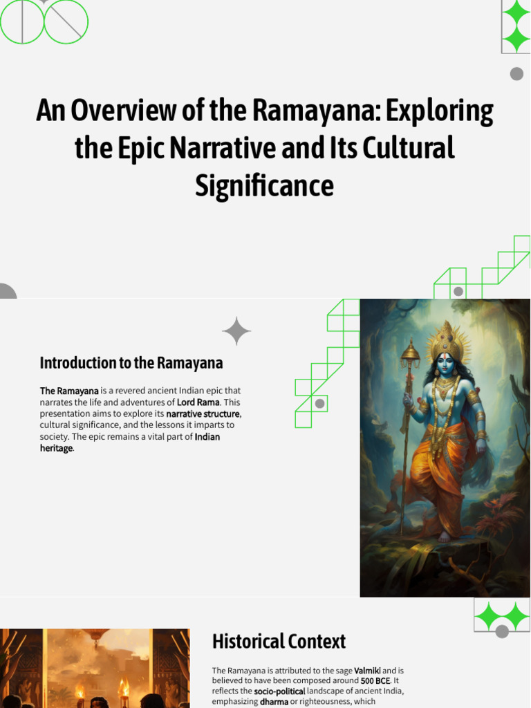 Slidesgo An Overview of The Ramayana Exploring The Epic Narrative and ...