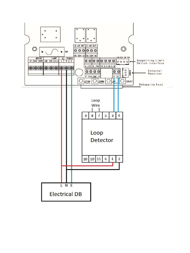 CMP200 - Incoming Power & Loop Detector Connection Diagram | PDF