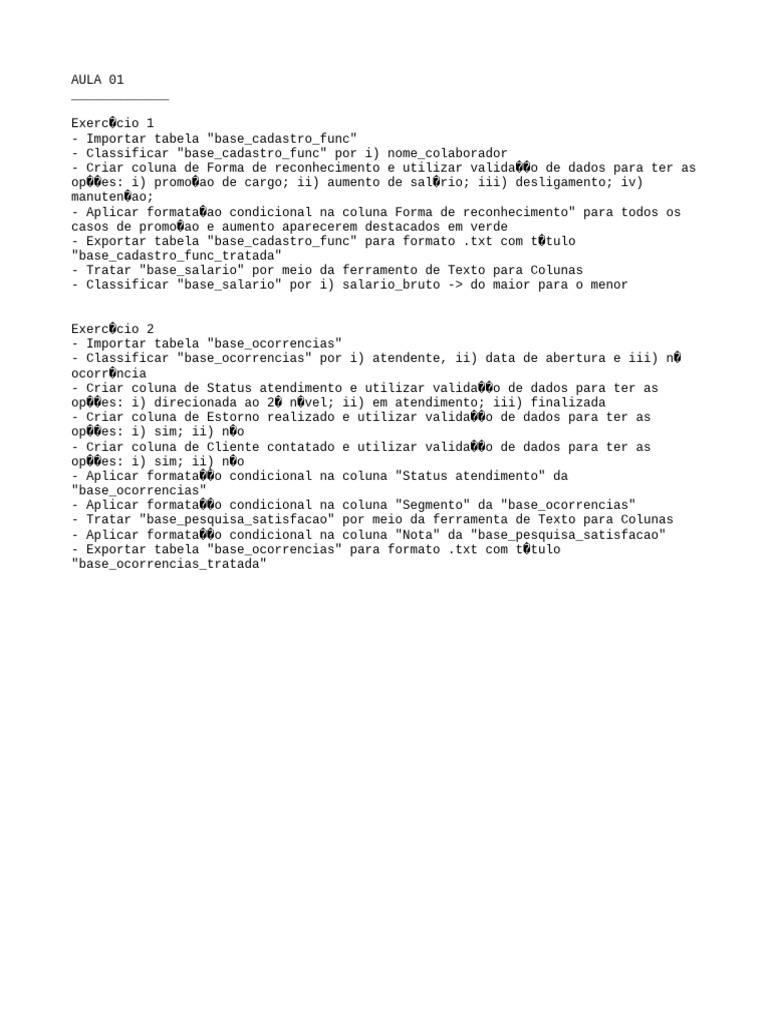 Roteiro Aula 01 | PDF Roteiro Aula 01 | PDF