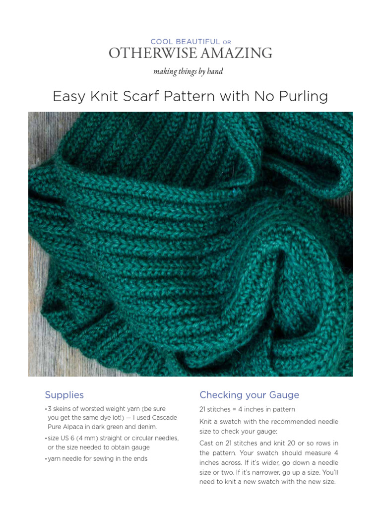 Otherwise Amazing Scarf Pattern | PDF
