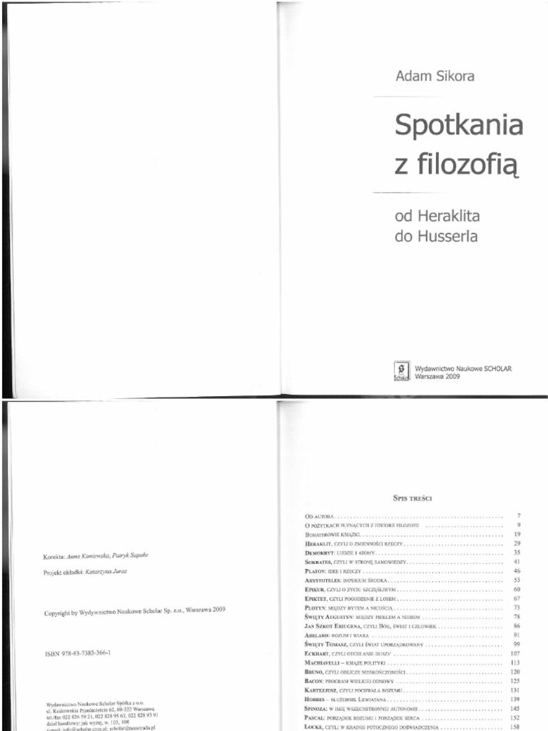 Adam Sikora - Spotkania Z Filozofią. Od Heraklita Do Husserla | PDF