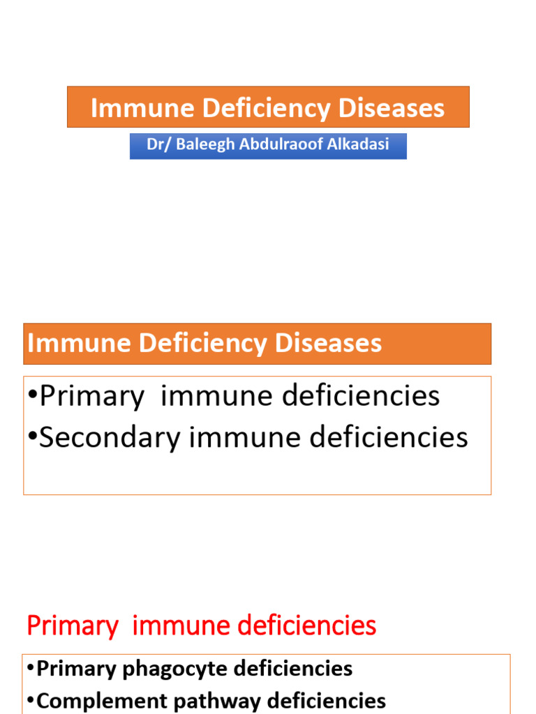 Immune Deficiency Diseases | PDF