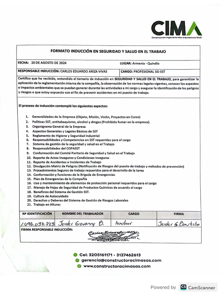 Inducciones Cima S.a.s-1 | PDF