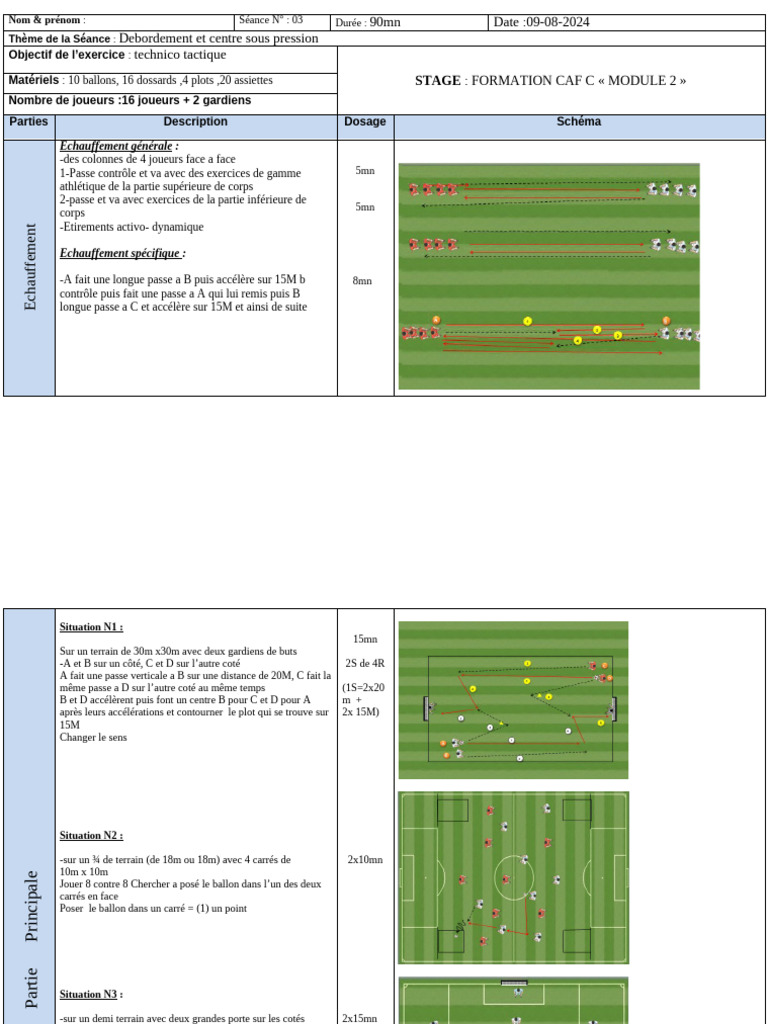 Séance Jeu Sur Les Cotés | PDF