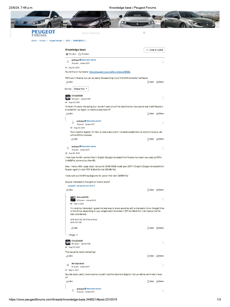Knowledge Base - Peugeot Forums | PDF