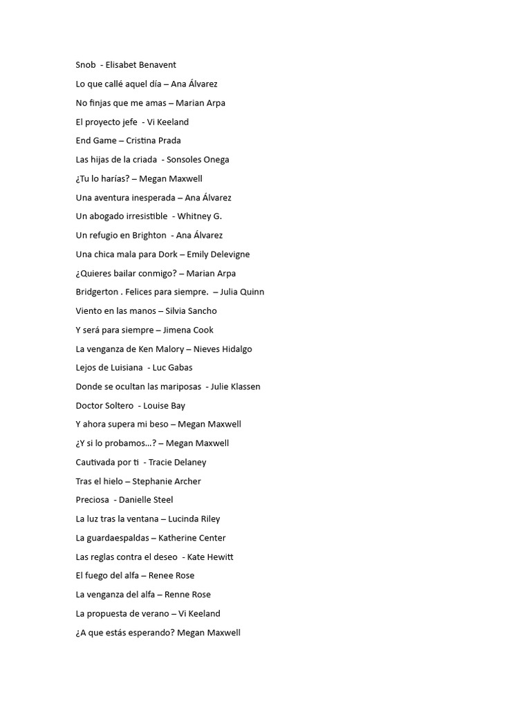 Libros Romanticos de Mi Busqueda | PDF