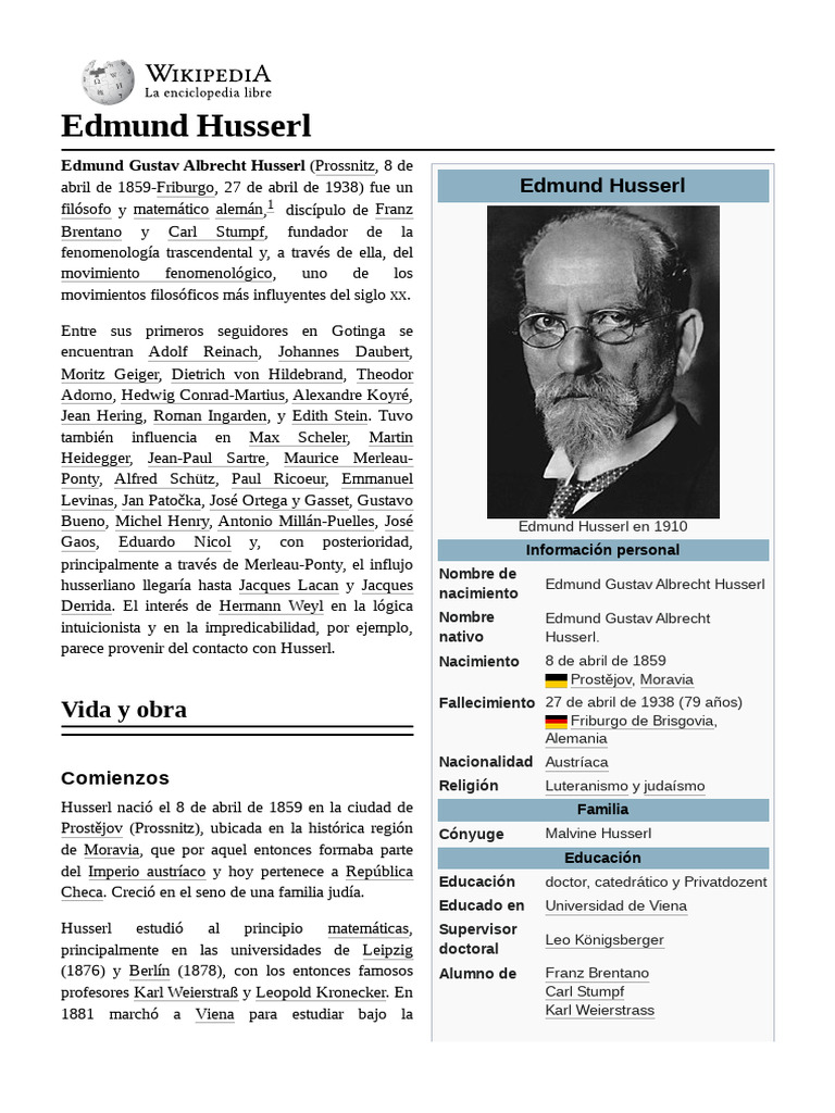 Edmund Husserl | PDF | Edmund Husserl | Social Science
