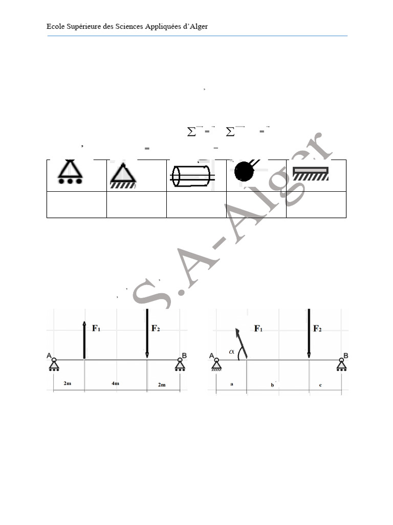 RDM 2019-2020 Série 01 - Statique Solide | PDF