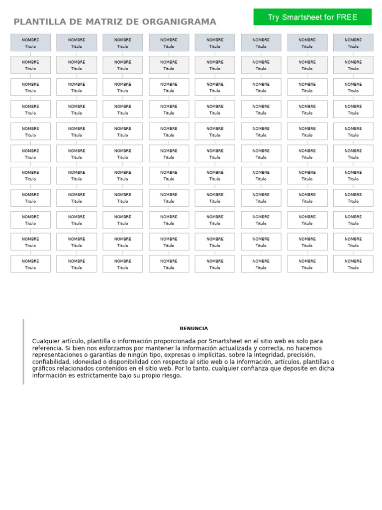 IC Organizational Chart Matrix 27521 - WORD - ES | PDF