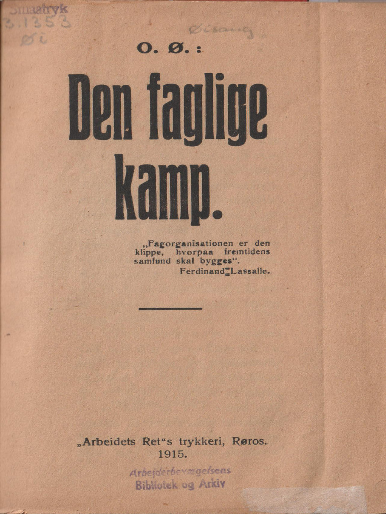 Den Faglige Kamp | PDF