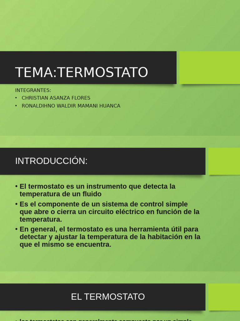 Termostato | PDF
