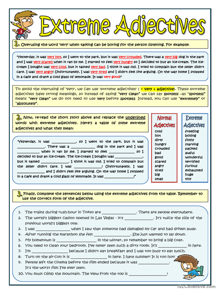 EXTREME ADJECTIVES | PDF
