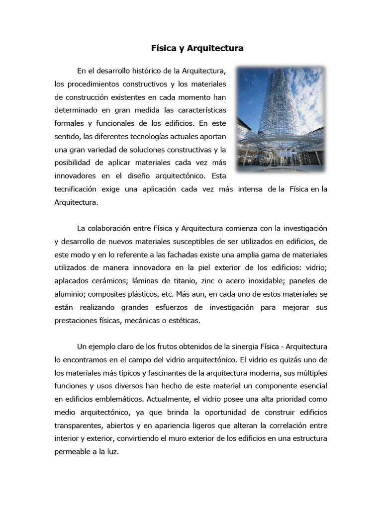 Lectura - F Sica y Arquitectura | PDF