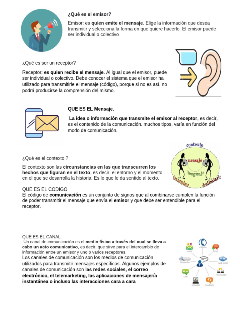 Qué Es El Emisor, Reseptor | PDF