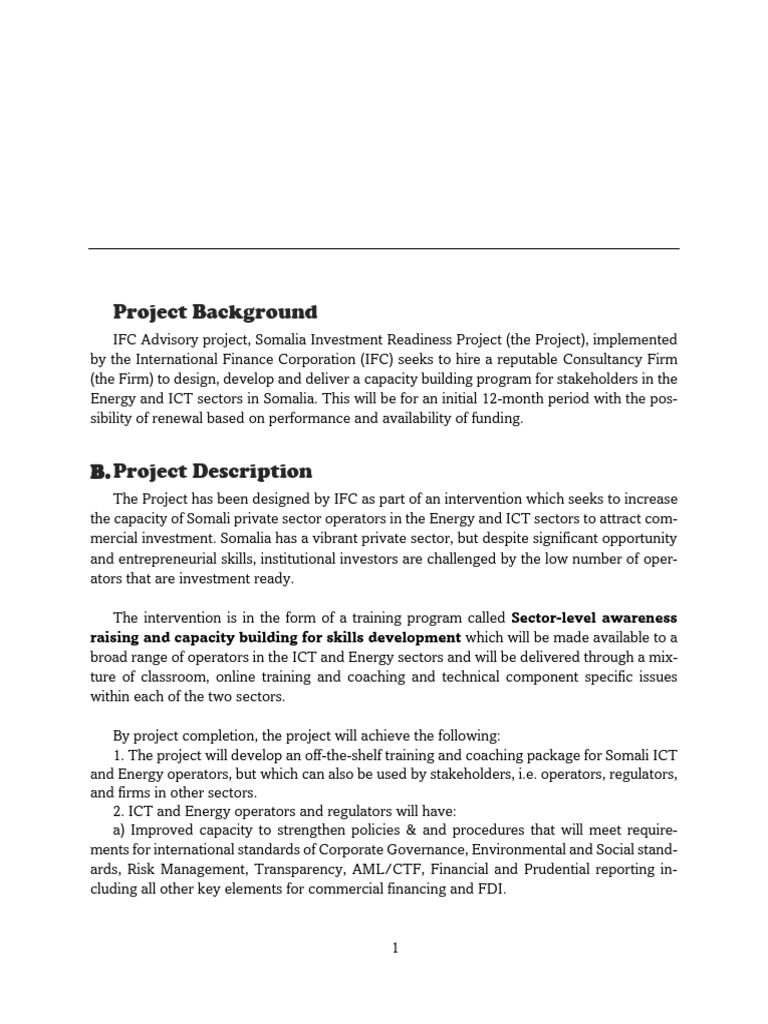 SOMINVREADY Training Firm ToR - Final | PDF