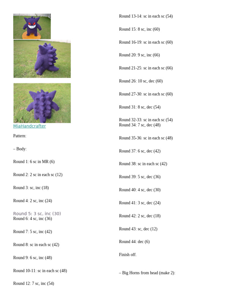 Gengar Pattern | PDF