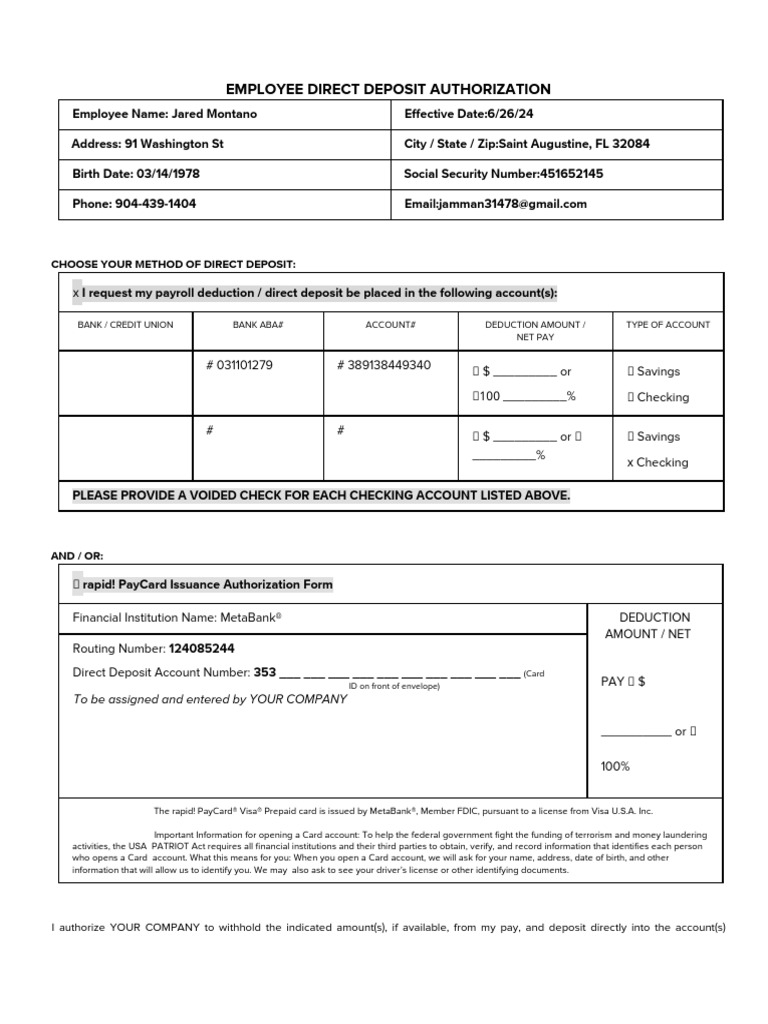 DD Authorization New Chmacct | PDF